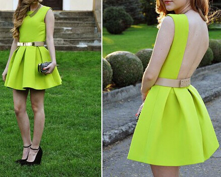 Sexy And Pretty Round Neck Sleeveless Dress Vg41926mn on Luulla