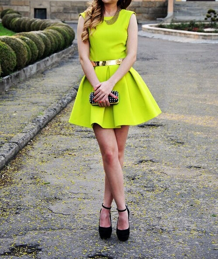 Sexy And Pretty Round Neck Sleeveless Dress Vg41926mn on Luulla