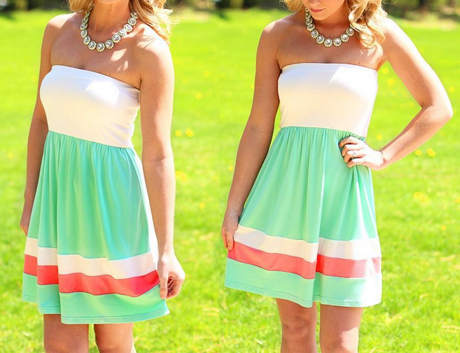 Fashion Sexy Hit Color Dress Vg9105mn on Luulla